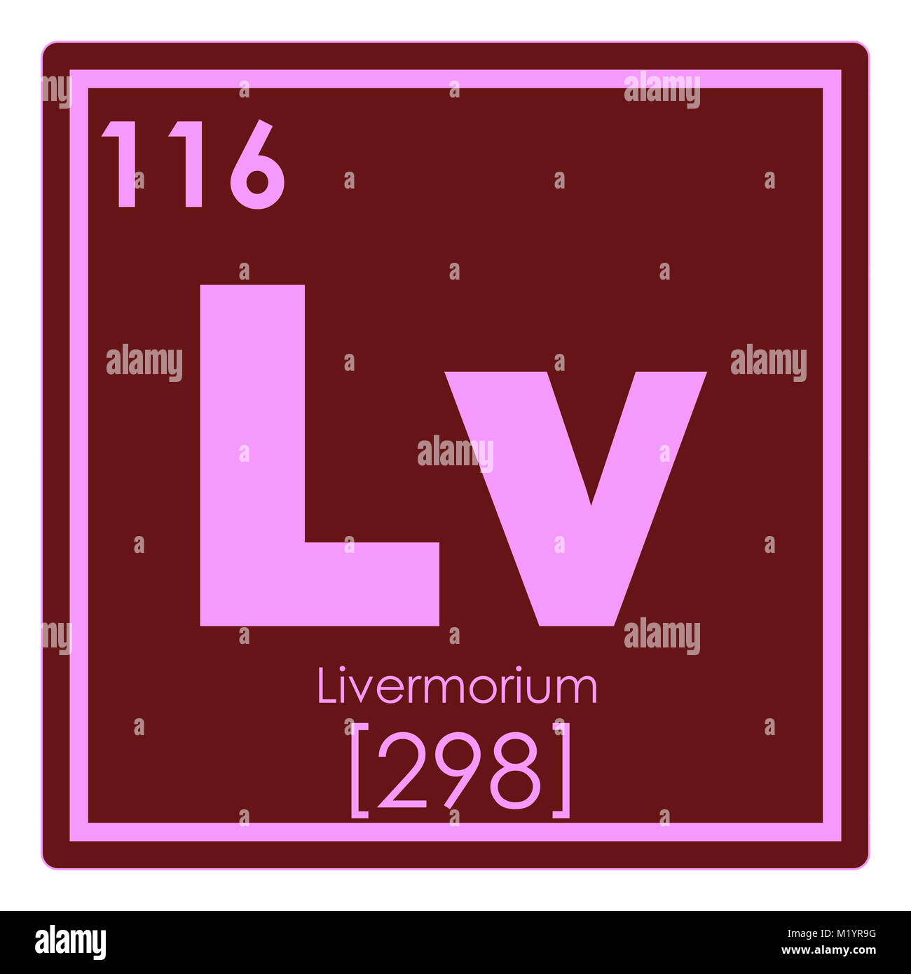 Livermorium chemische Element Periodensystem Wissenschaft Symbol ...