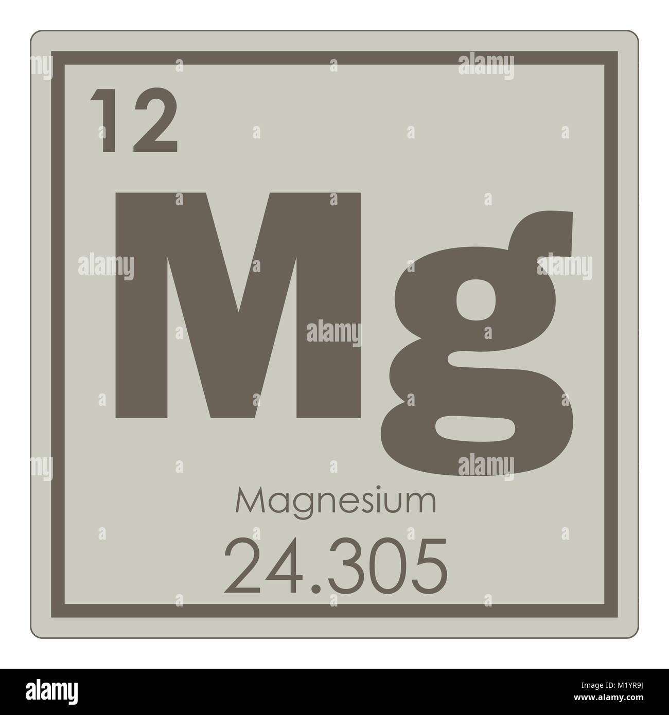 Magnesium chemische Element Periodensystem Wissenschaft Symbol ...