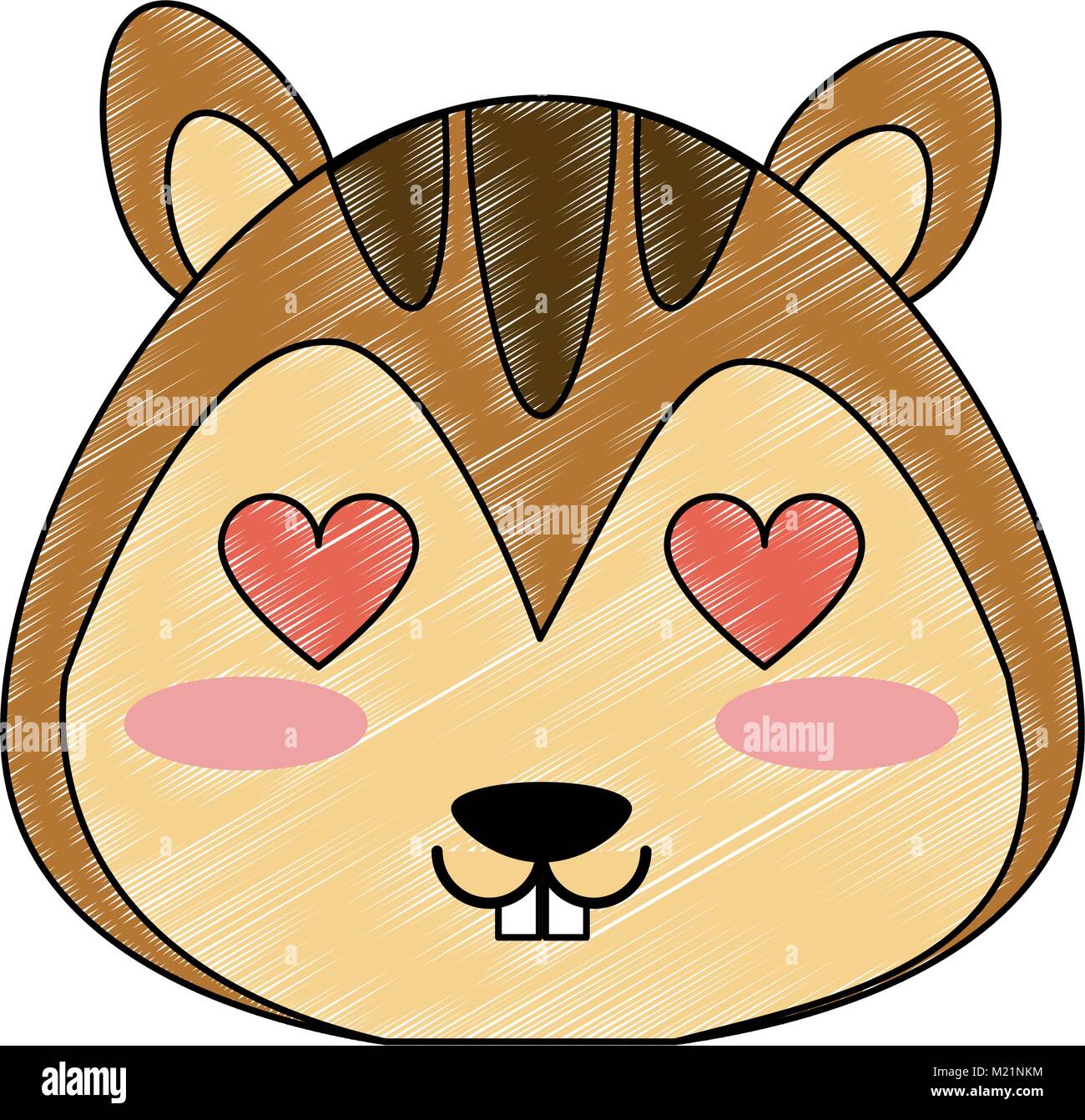 Niedliche Eichhörnchen in Liebe Cartoon Stock-Vektorgrafik - Alamy