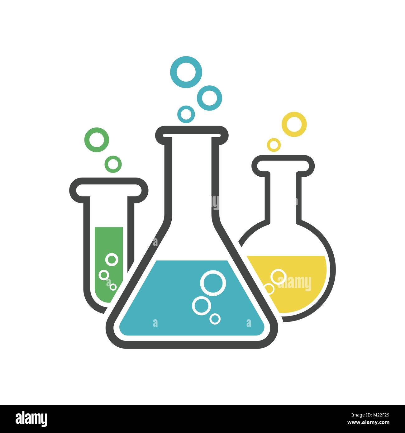 Chemische Reagenzglas Piktogramm icon. Laborglas oder Becher Ausrüstung ...