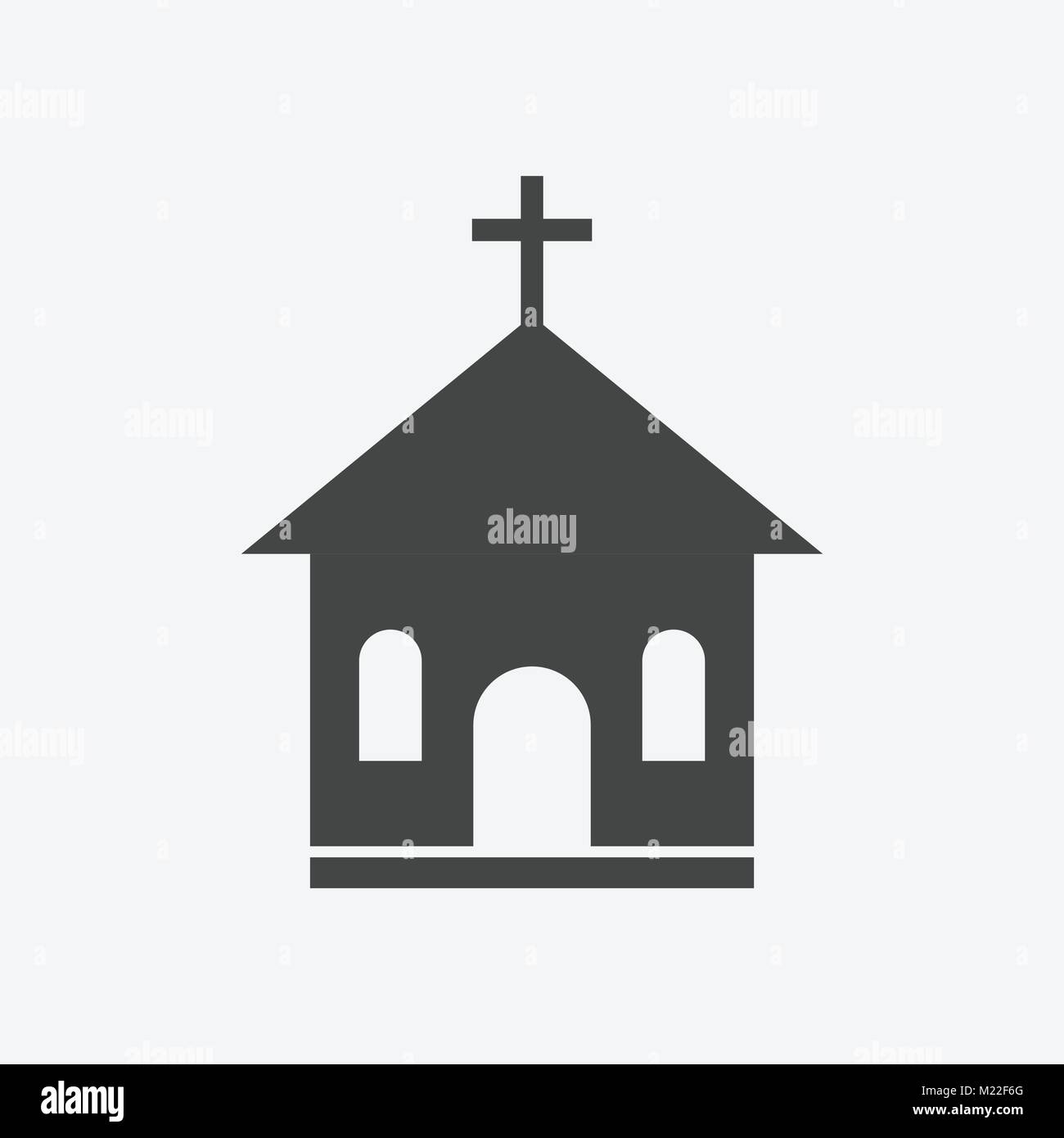 Kirche Heiligtum vector illustration symbol. Einfache flache Piktogramm ...