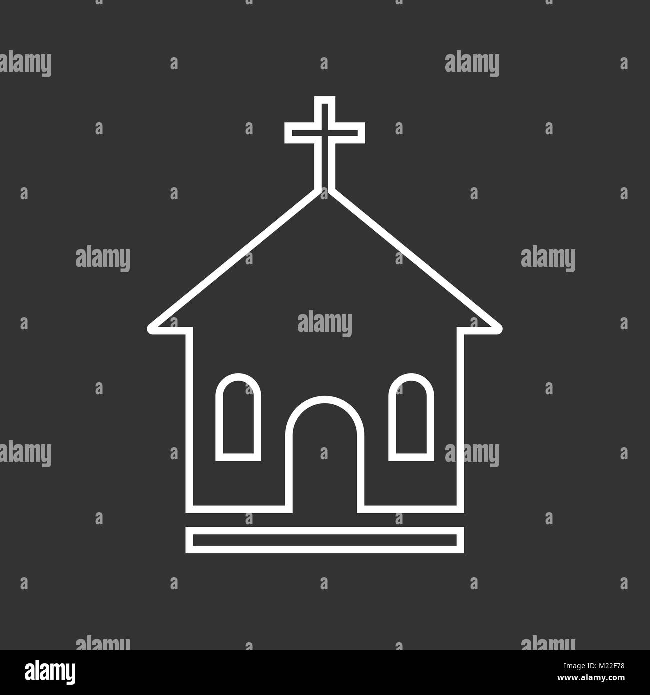 Die Kirche Heiligtum vector illustration symbol. Einfache flache ...