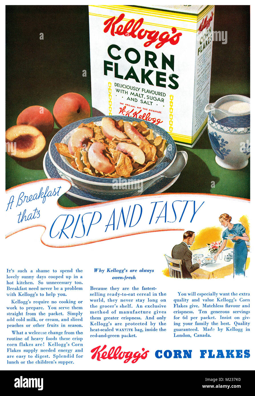 Kelloggs corn flakes -Fotos und -Bildmaterial in hoher Auflösung – Alamy