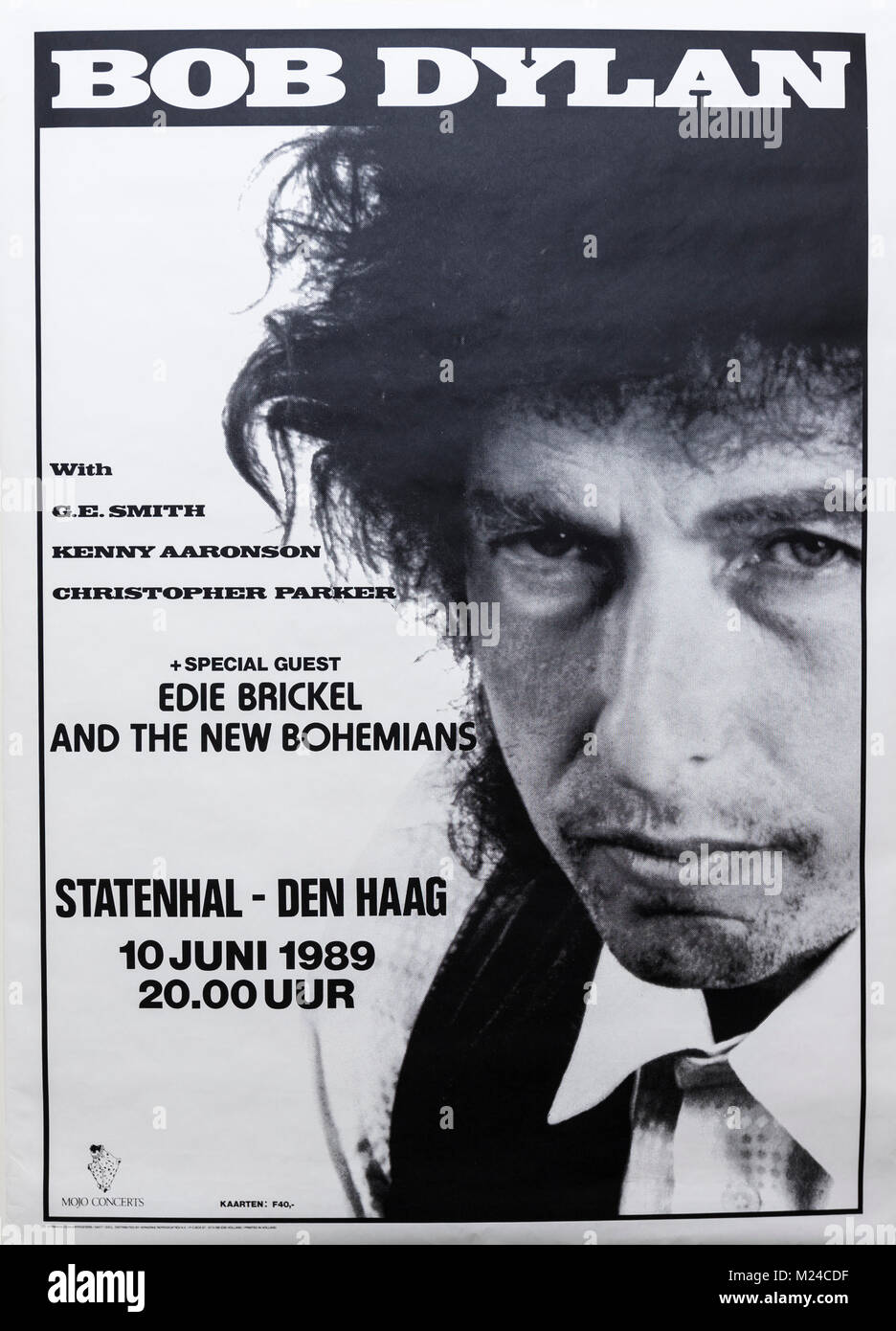 Bob Dylan in Concert, Statenhal, Den Haag, 1989. Musical Konzert Poster ...