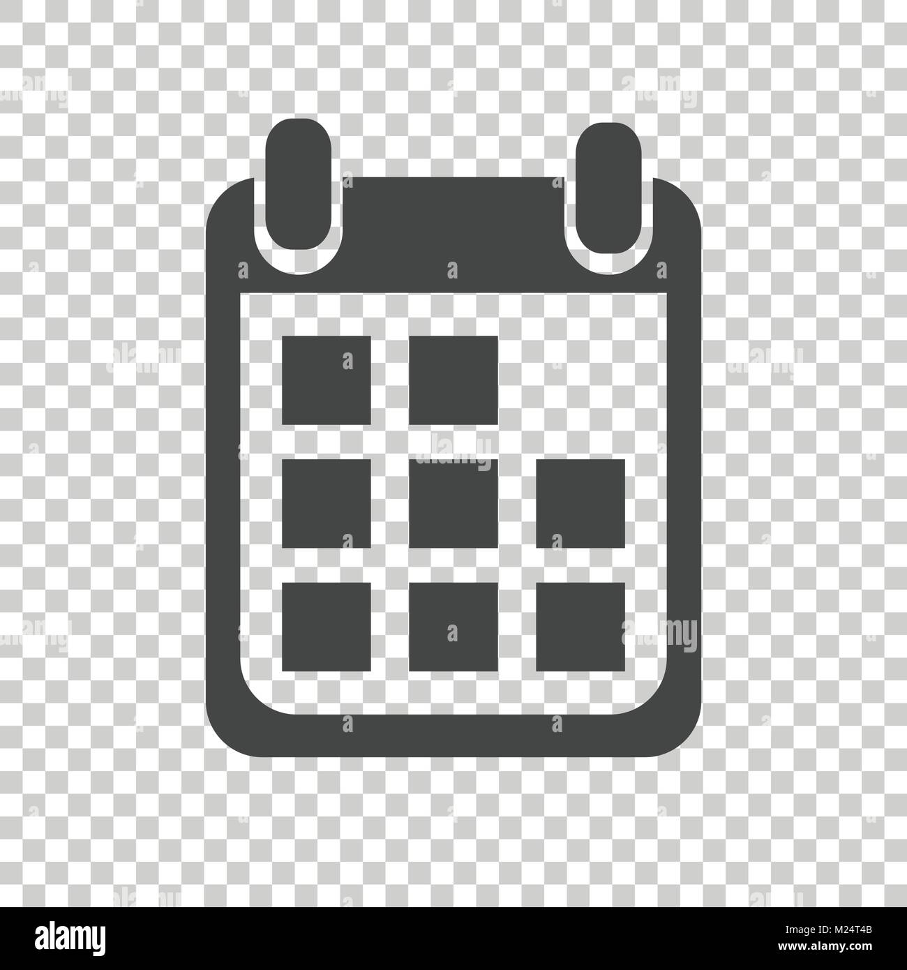 Symbol "Kalender" auf dem isolierten Hintergrund, Vector Illustration ...