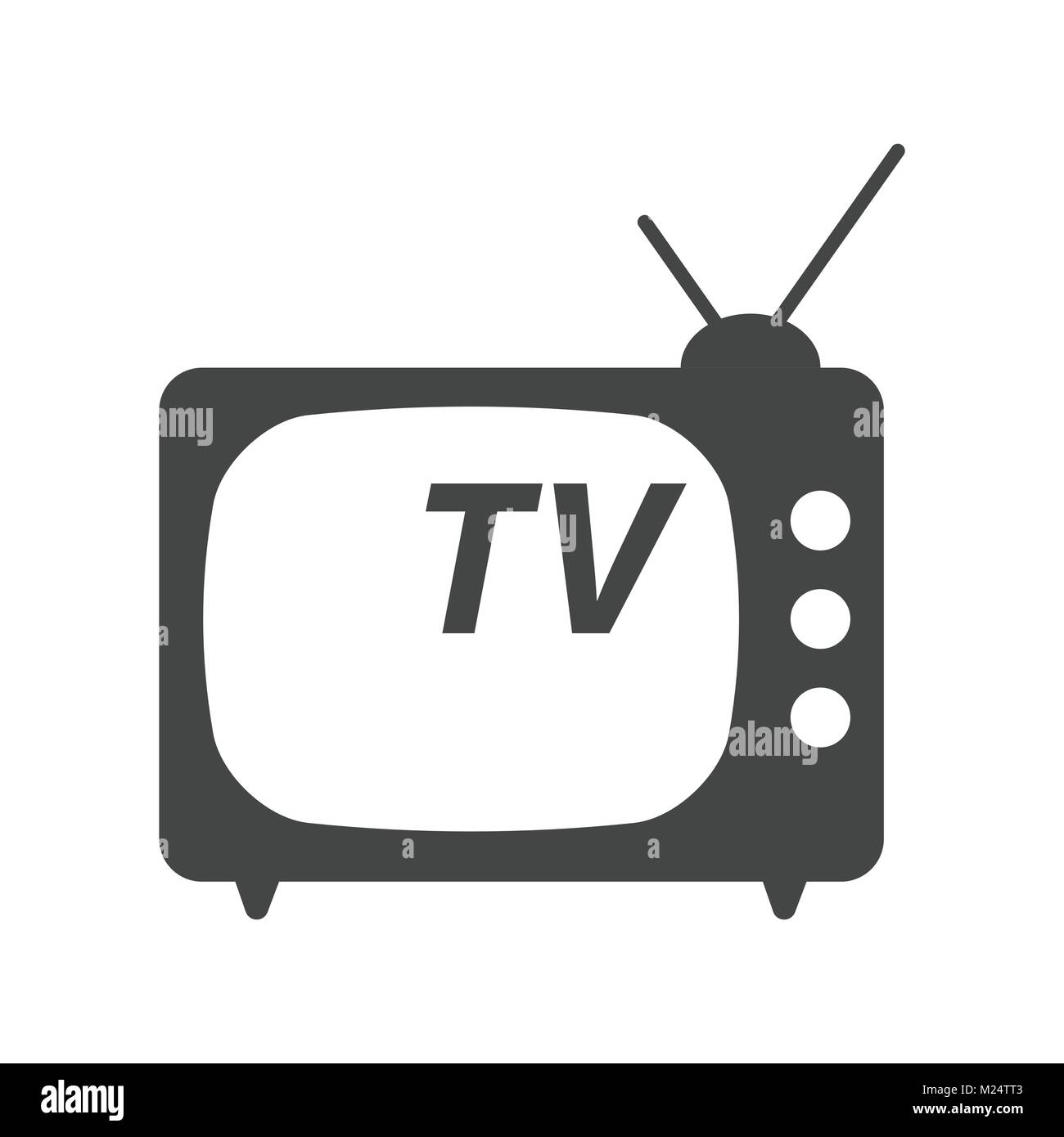 Tv-Symbol vektor Illustration im flachen Stil auf weißem Hintergrund ...