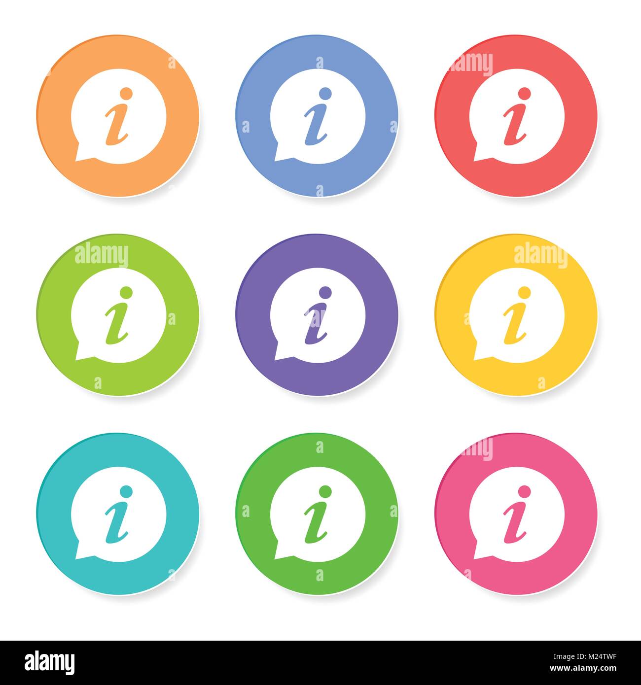 Informationen Symbol vektor Illustration im flachen Stil auf weißem ...