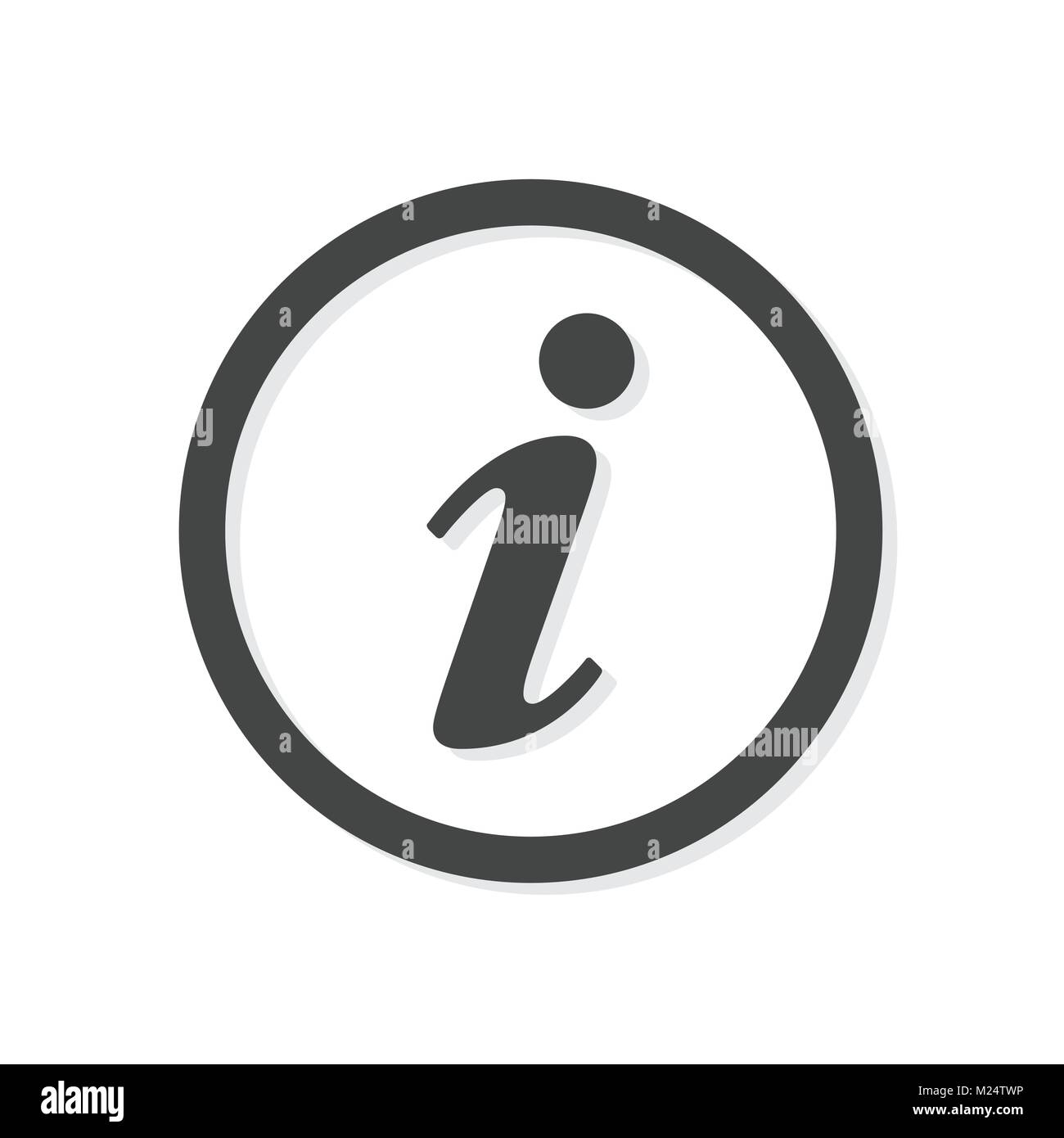 Informationen Symbol vektor Illustration im flachen Stil auf weißem ...