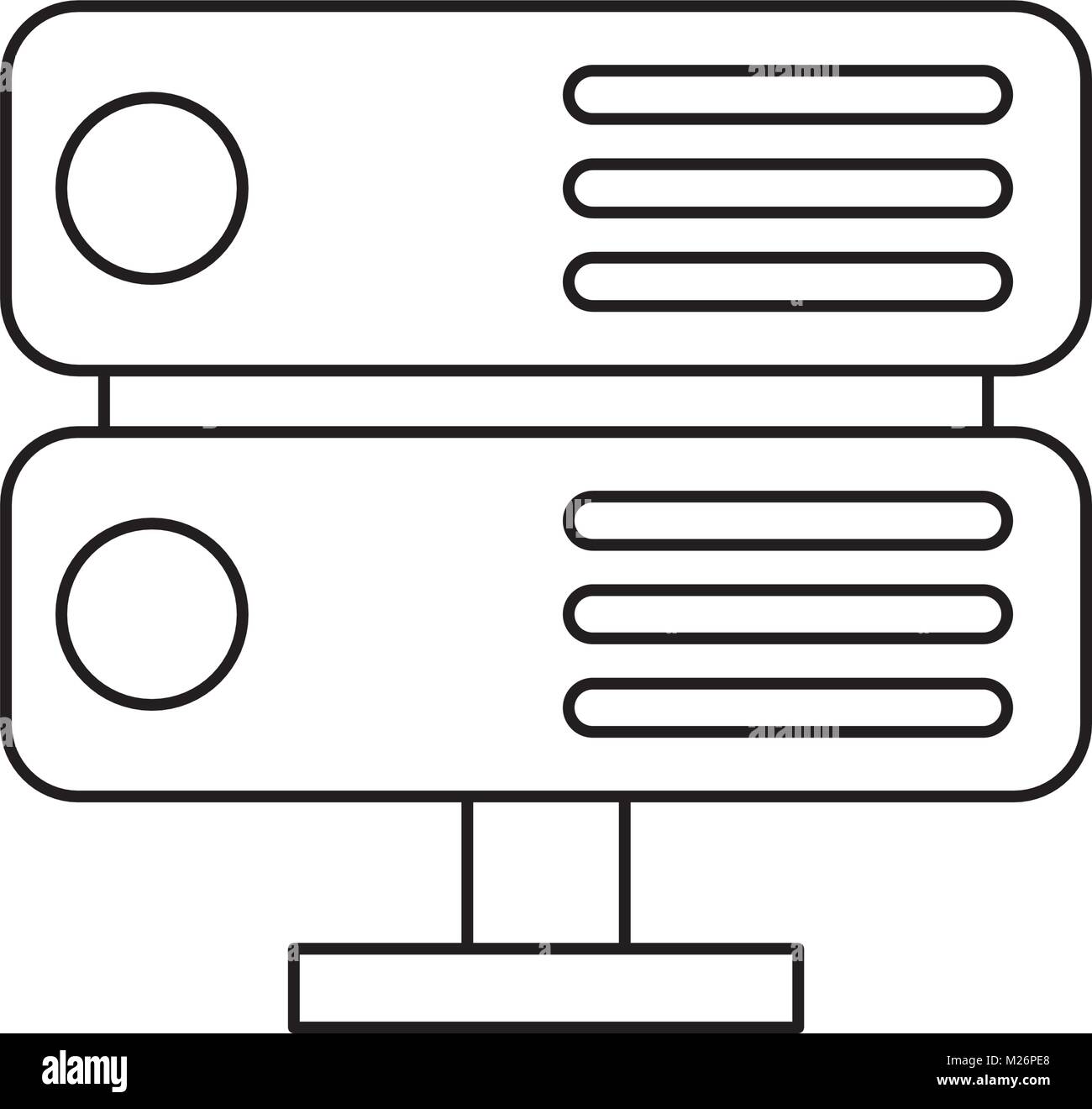 Daten server rack Symbol Stock-Vektorgrafik - Alamy