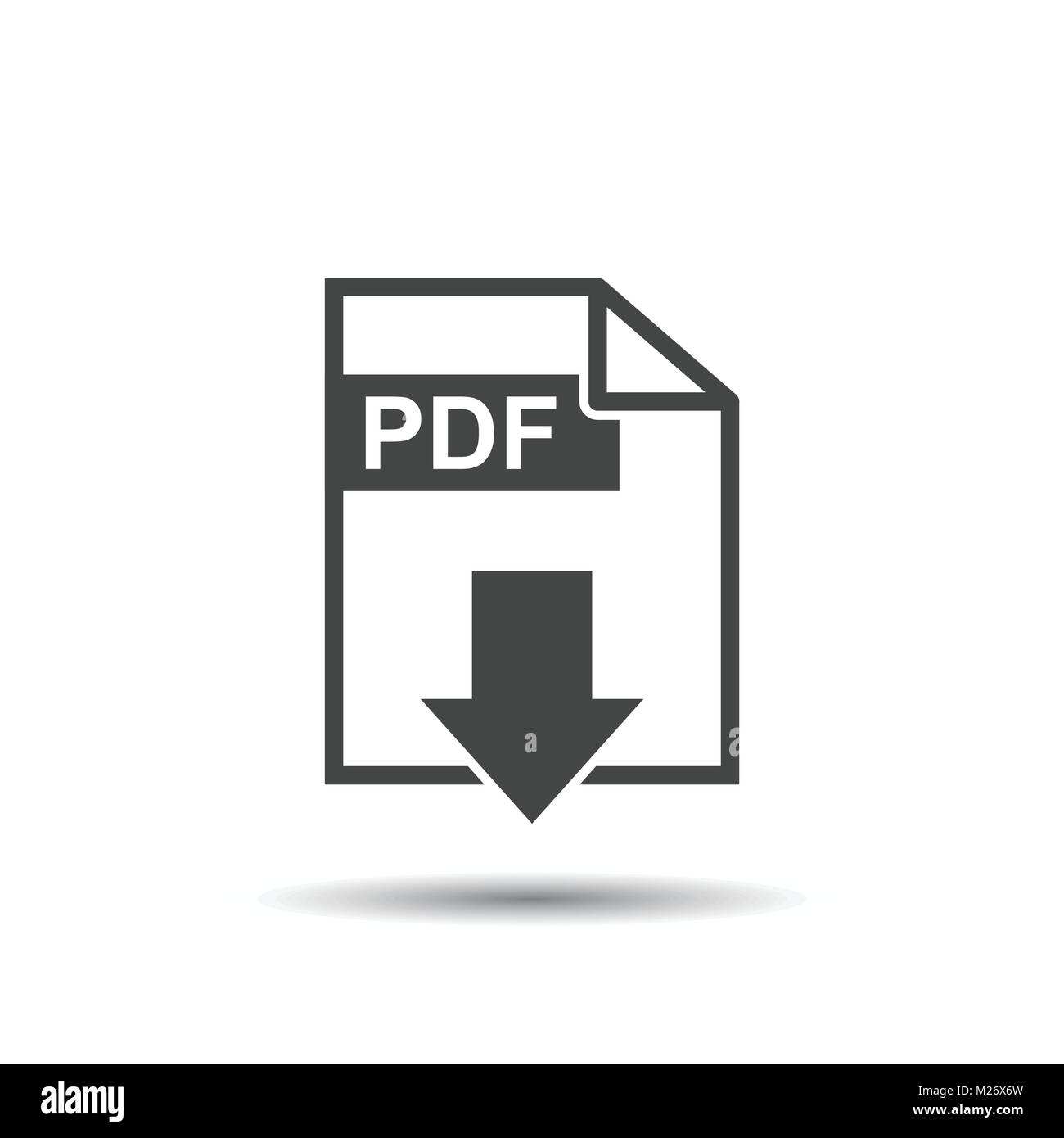 PDF-download Vektor icon. Einfache flache Piktogramm für Business ...