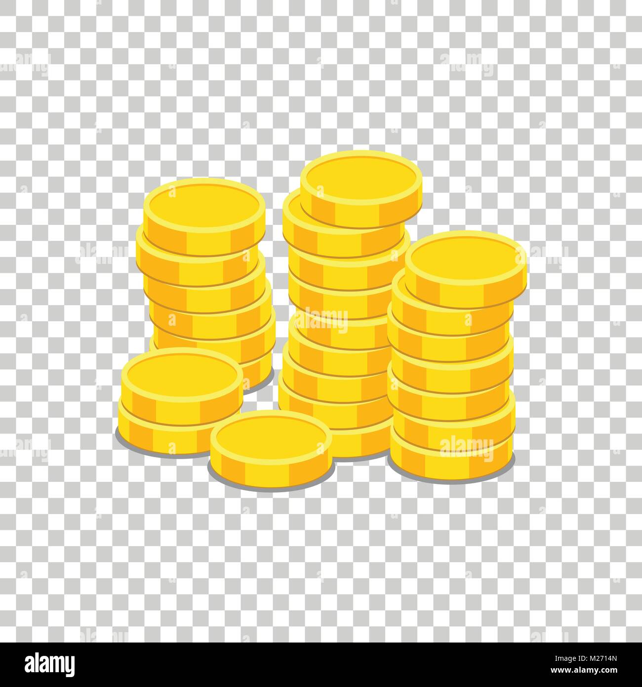 Geld Symbol auf isolierte Hintergrund. Münzen Vector Illustration im ...