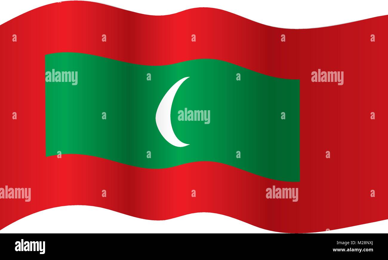 Malediven Flagge, Vektor, Abbildung Stock-Vektorgrafik - Alamy