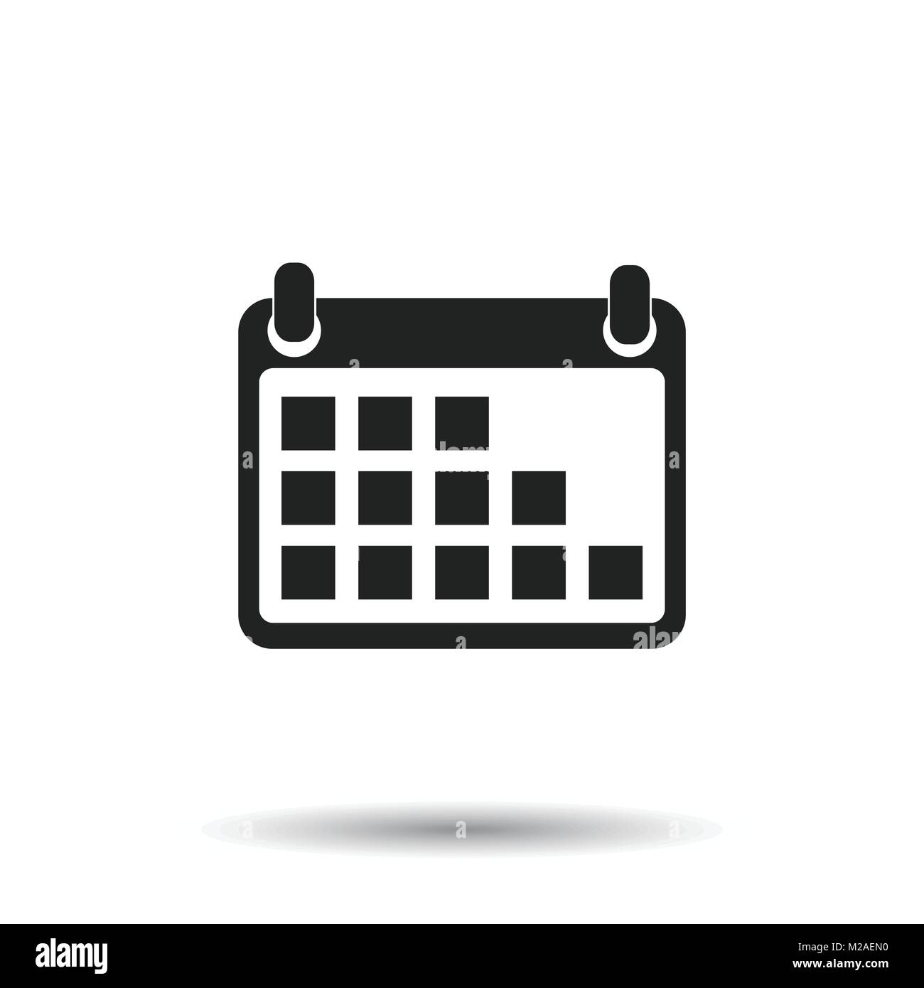 Symbol "Kalender" auf dem isolierten Hintergrund, Vector Illustration ...