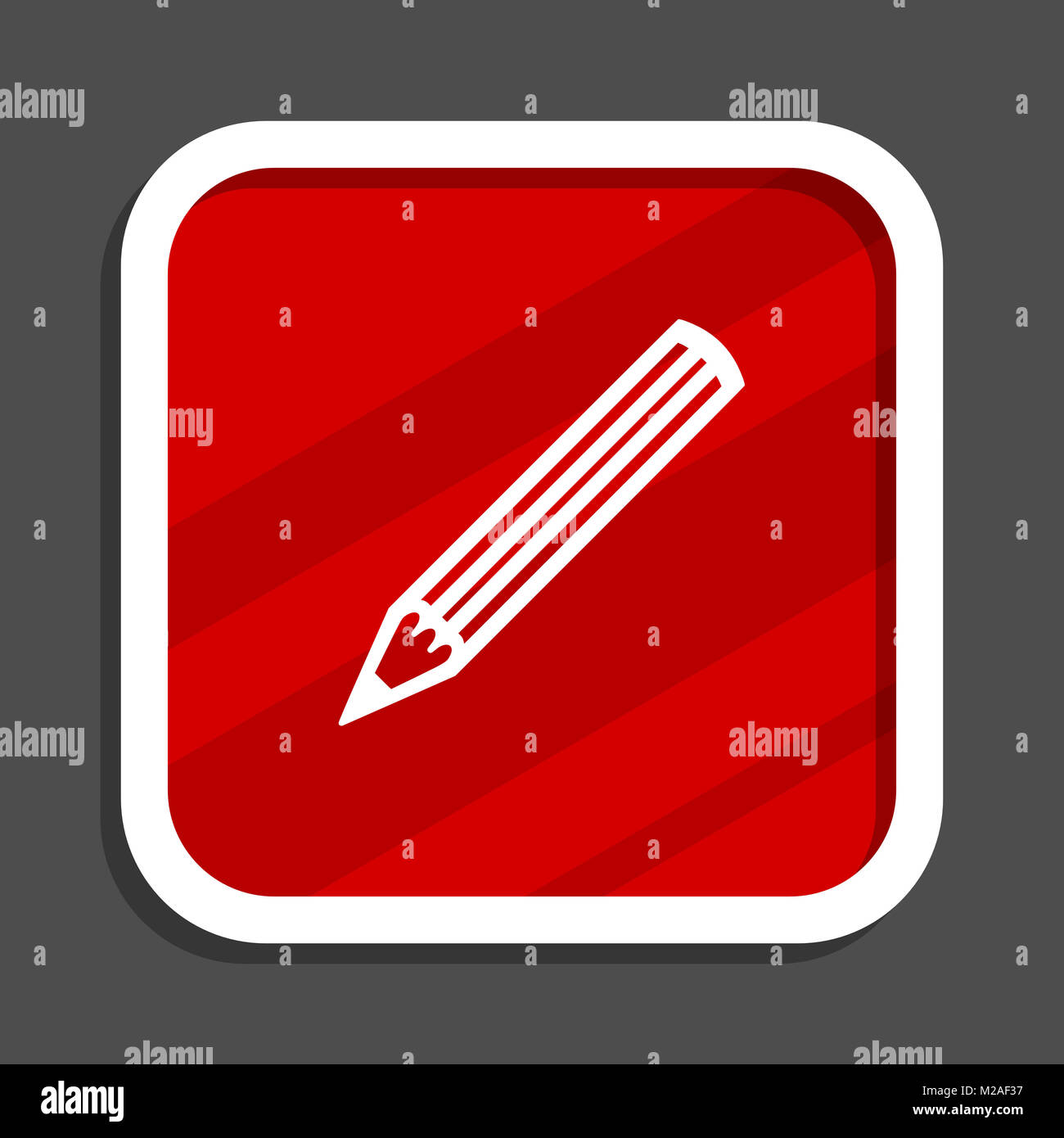 Stift-symbol. Flaches Design Quadrat internet Banner Stockfotografie ...