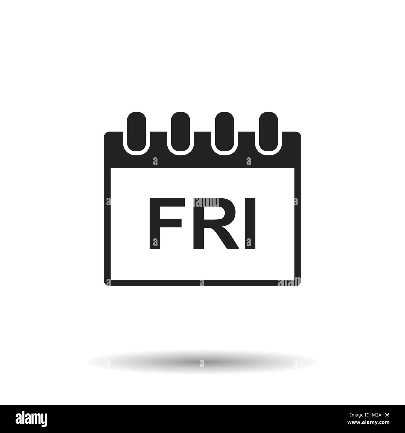 Freitag Kalender Seite Piktogramm icon. Einfache flache Piktogramm für ...