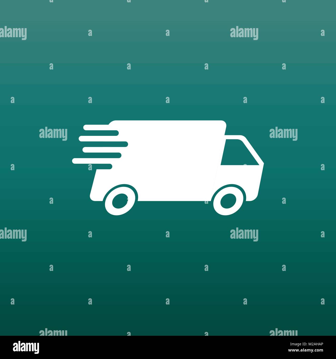 Lieferung Lkw Vector Illustration. Schnelle Lieferung Service Liefer ...