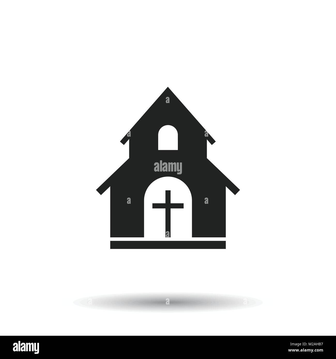 Kirche Heiligtum vector illustration symbol. Einfache flache Piktogramm ...