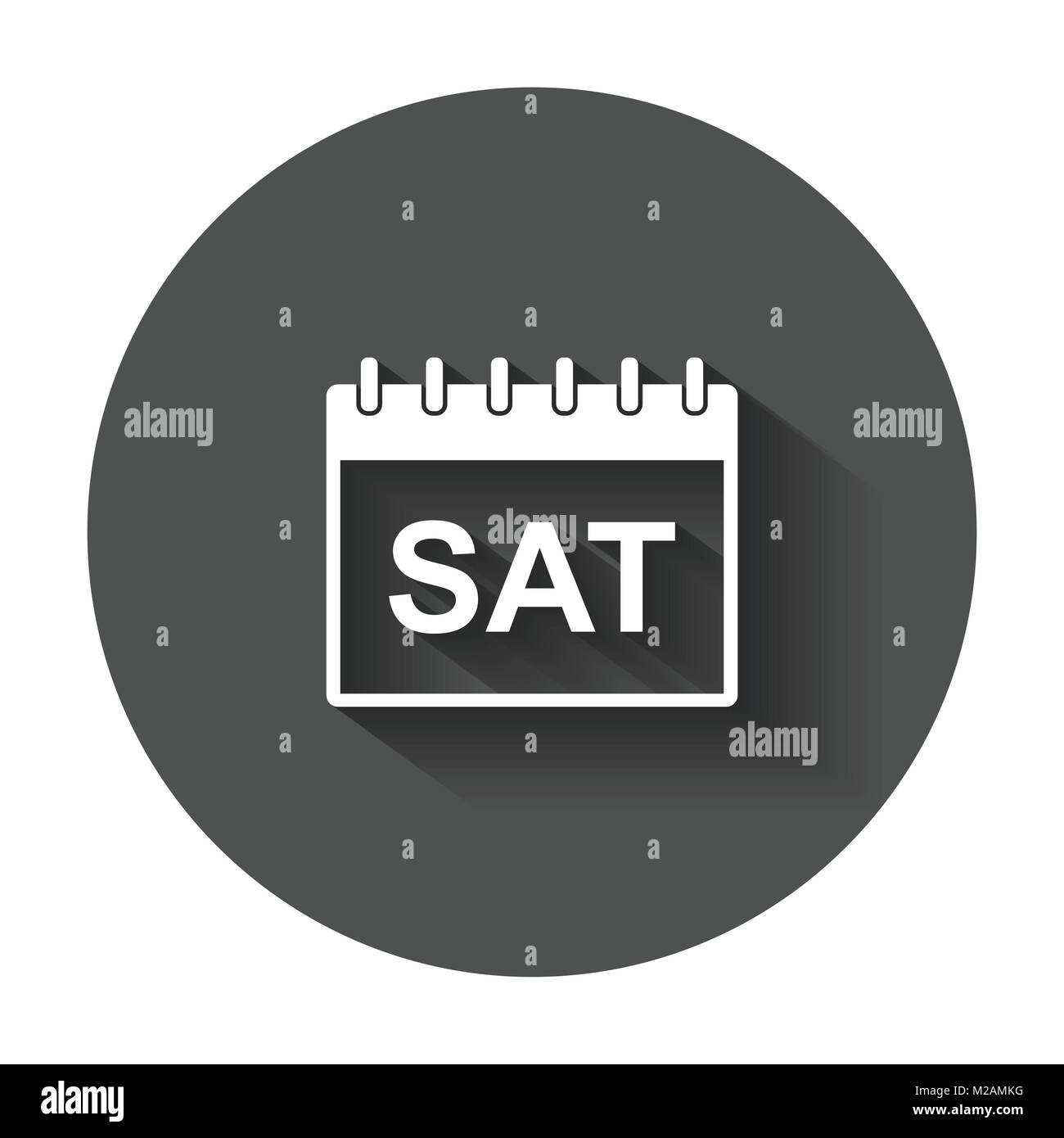 Samstag Kalender Seite Piktogramm icon. Einfache flache Piktogramm für ...