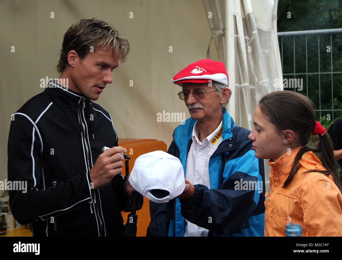 Skispringer Sven Hannawald is also anlässlich des FIS Sommer Grand Prix ...