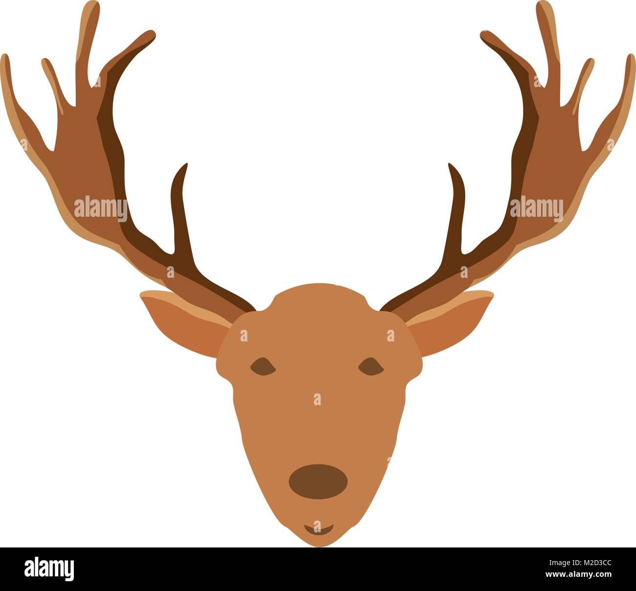 Cartoon Hirsch mit Hörner Stock-Vektorgrafik - Alamy