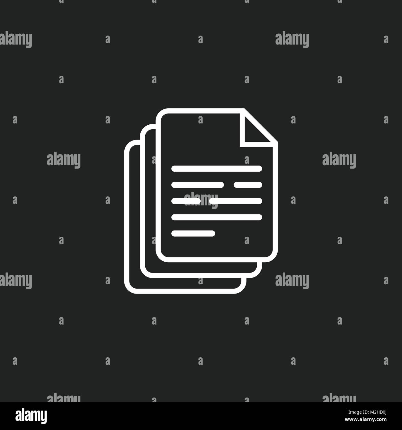 Dokument Symbol vektor Illustration. Blatt Papier einfache Piktogramm ...