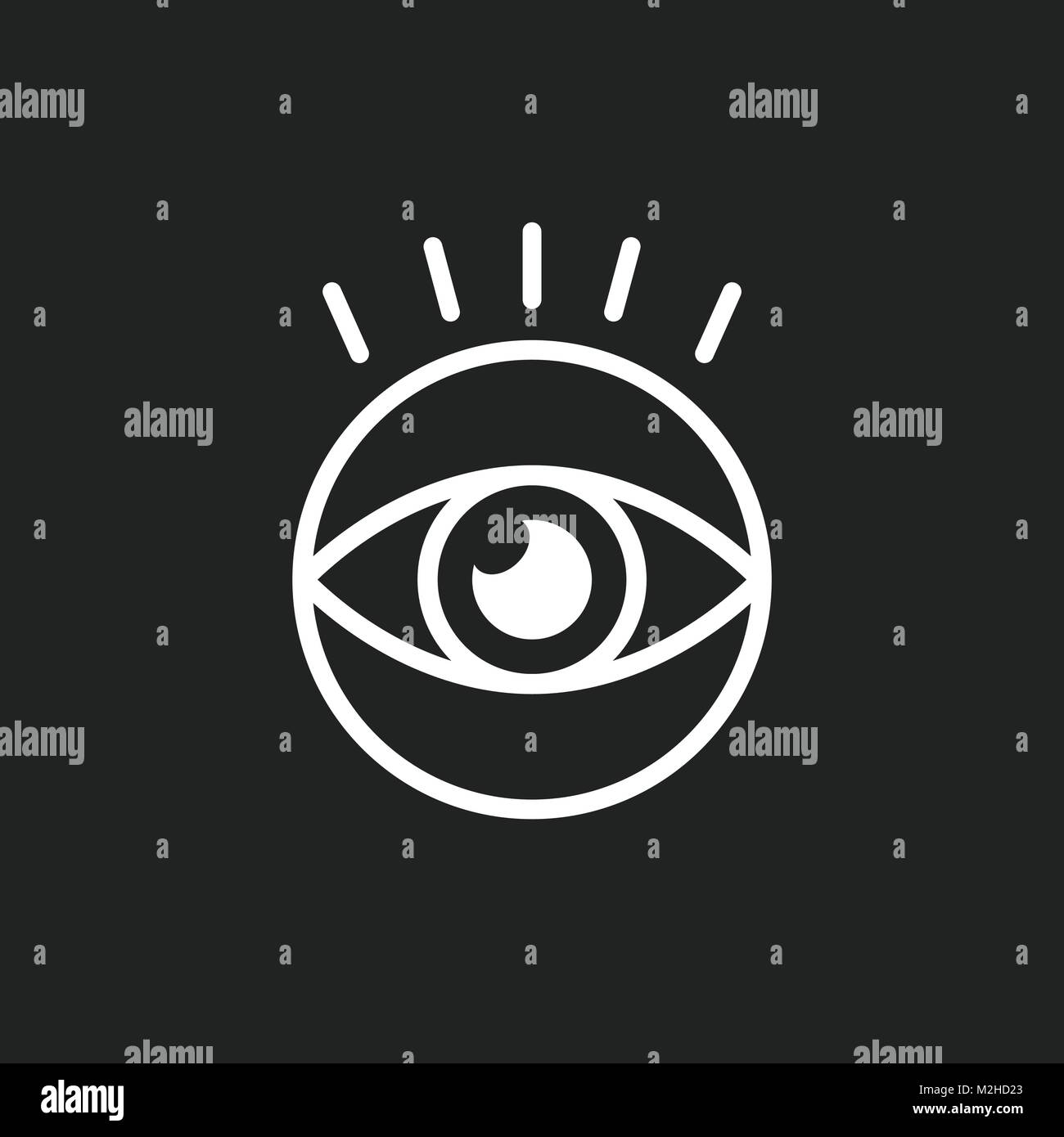 Einfache Auge Symbol Vektor. Sehvermögen Piktogramm im flachen Stil ...