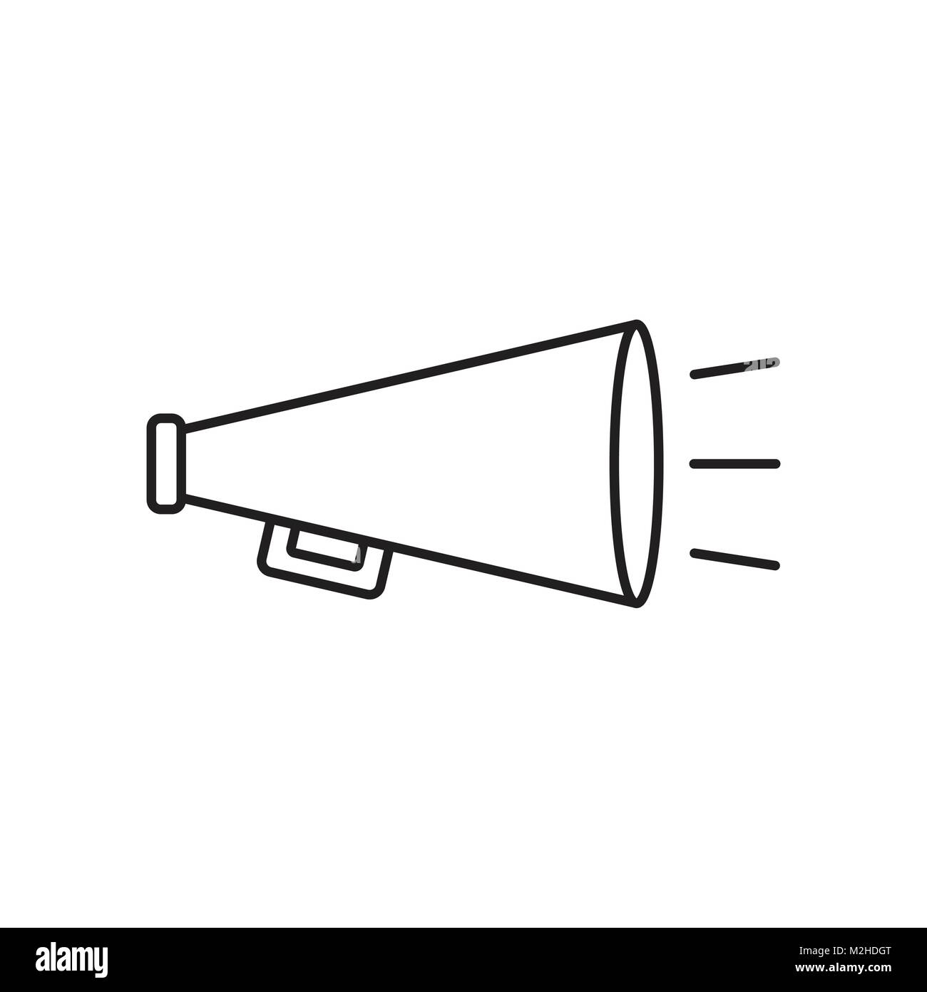 Megaphon flachbild Vektor icon. Megaphon Symbol logo Illustration Stock ...