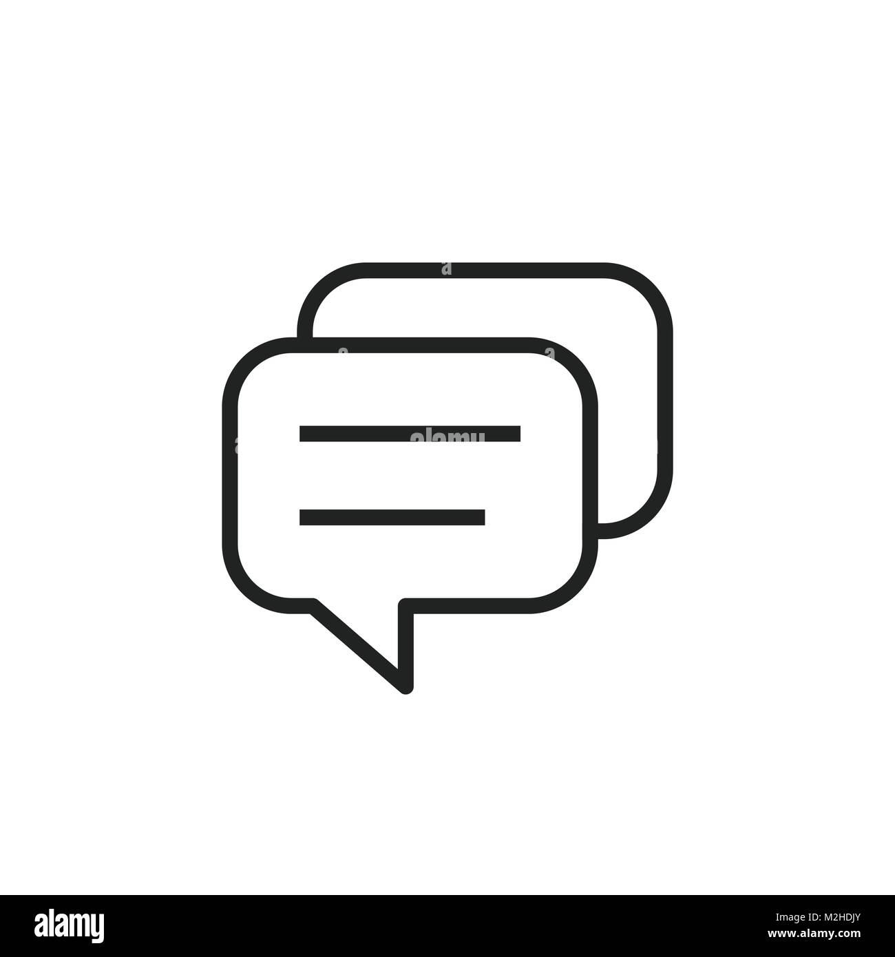Sprechblase flachbild Vektor icon. Diskussion Dialog logo Illustration ...