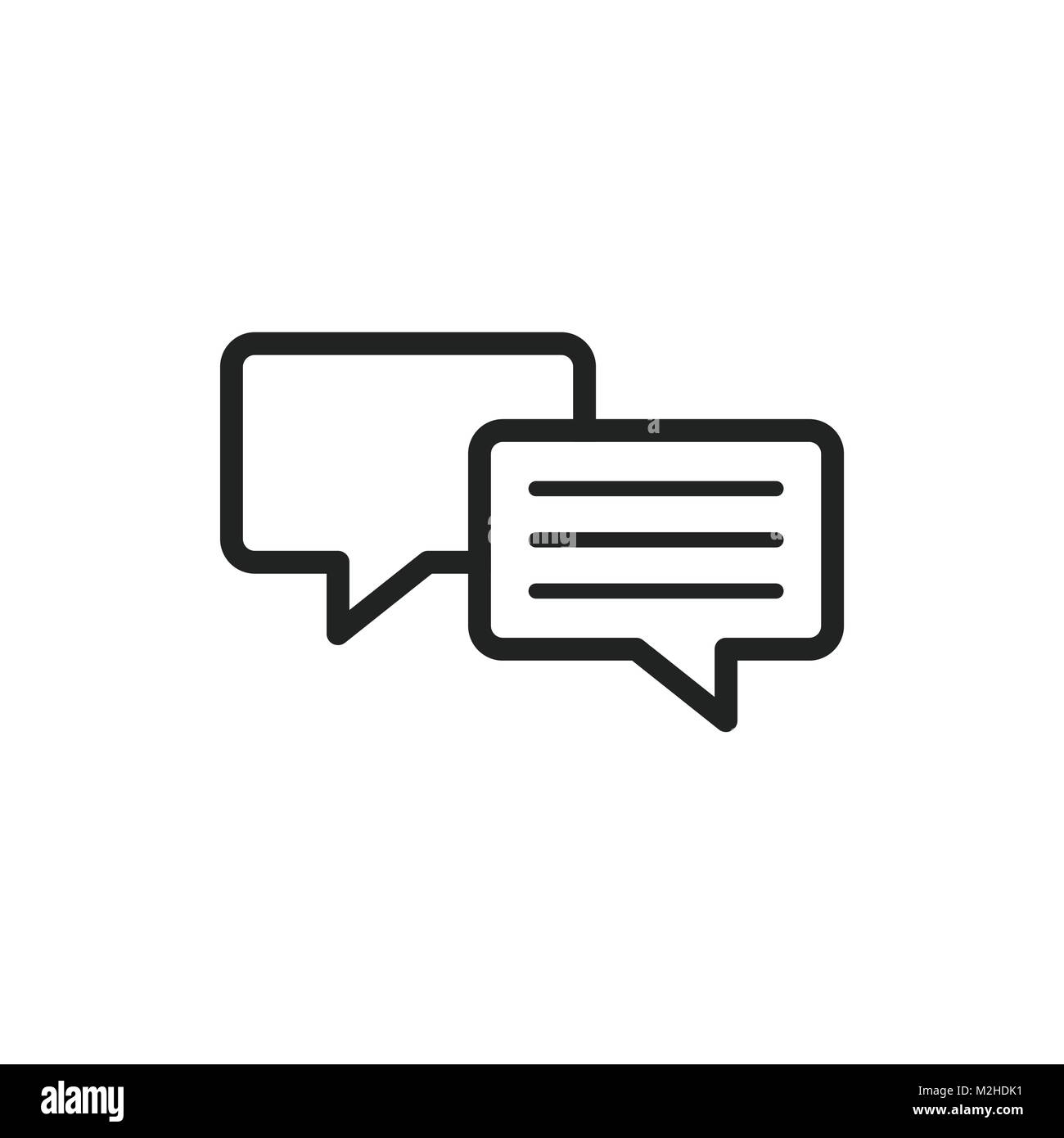Sprechblase flachbild Vektor icon. Diskussion Dialog logo Illustration ...