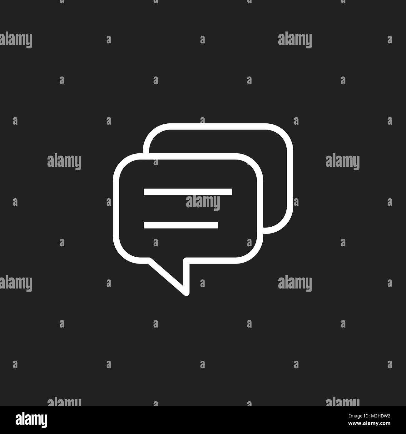 Sprechblase flachbild Vektor icon. Diskussion Dialog logo Illustration ...
