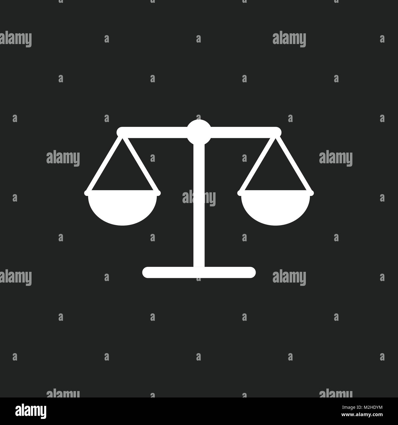 Waage Waage Vektor icon. Waage, Gleichgewicht zeichen Abbildung Stock ...