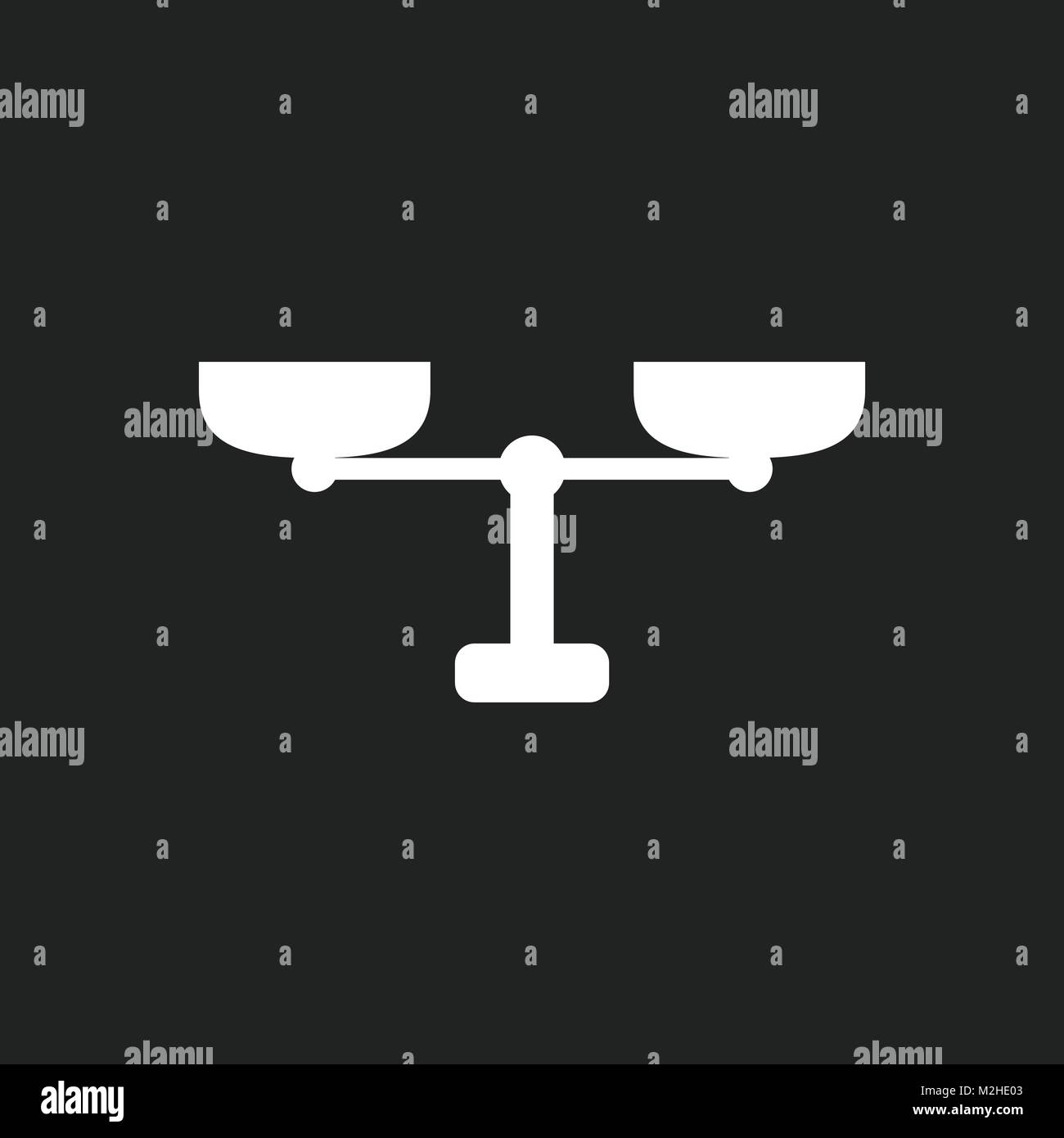 Waage Waage Vektor icon. Waage, Gleichgewicht zeichen Abbildung Stock ...