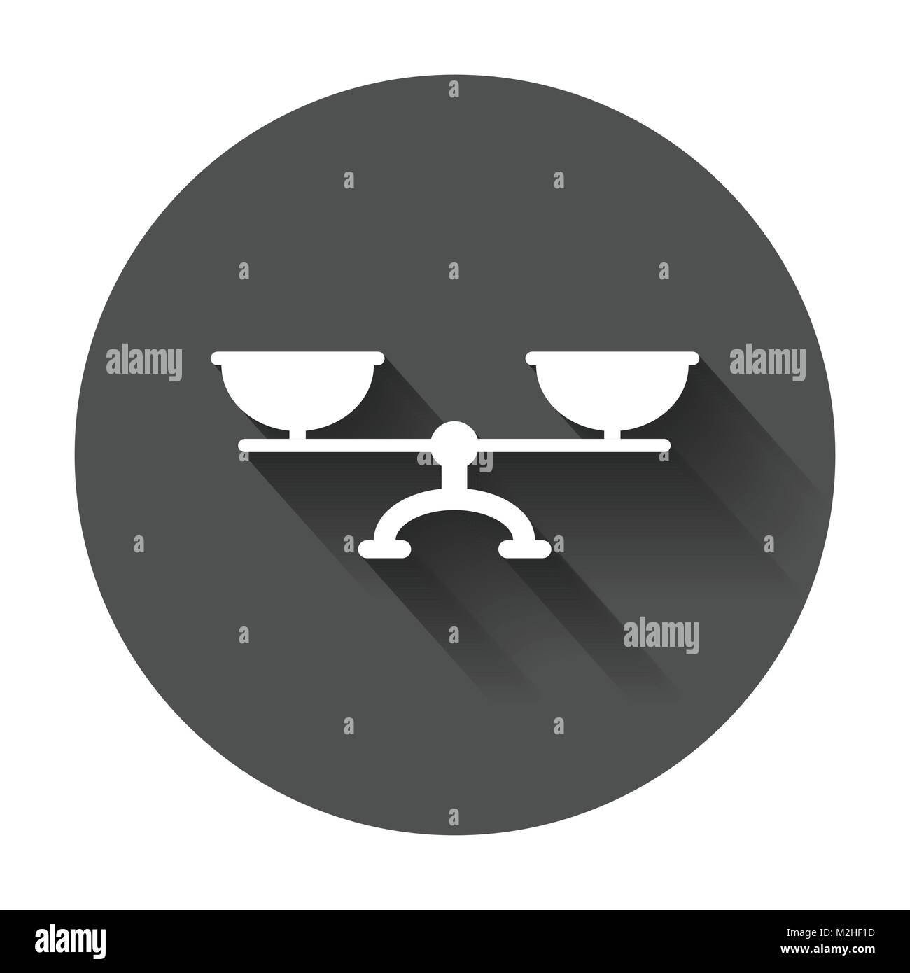 Waage Waage Vektor icon. Waage, Gleichgewicht zeichen Abbildung auf ...
