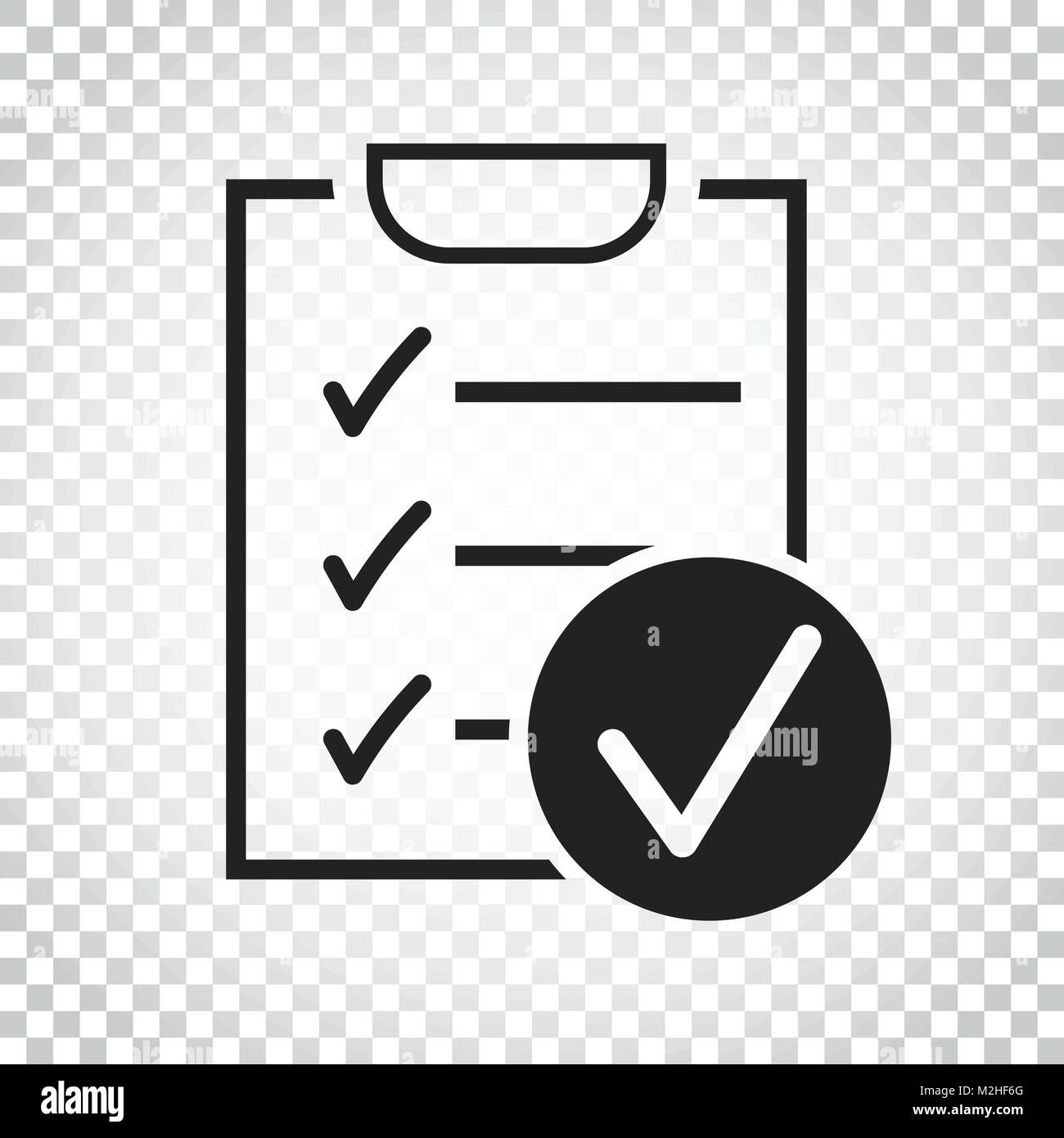 Checkliste Vektor icon. Umfrage Vector Illustration im flachen Design ...