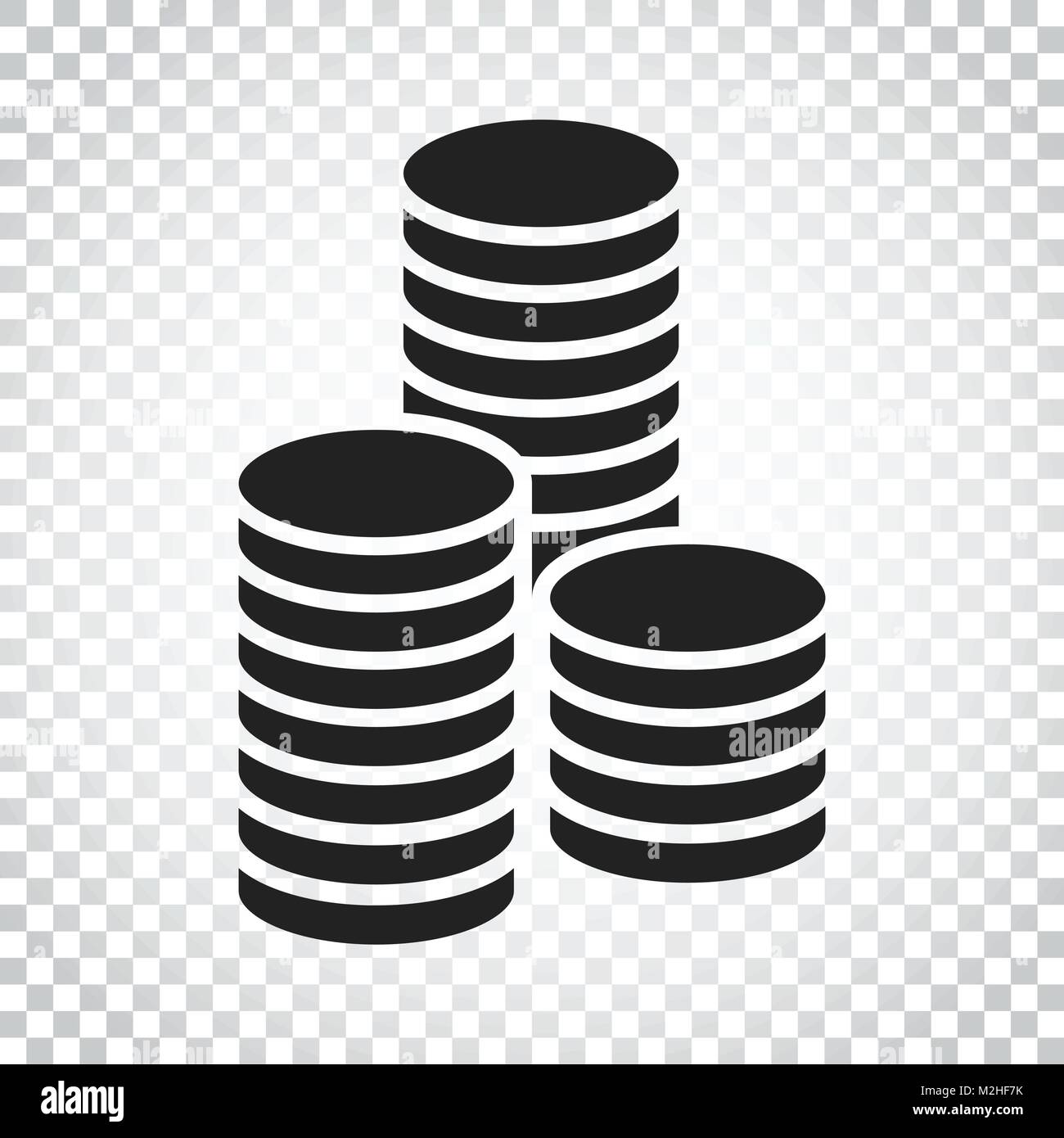 Münzen stack Vector Illustration. Geld Münzen Symbol in Flat Style ...