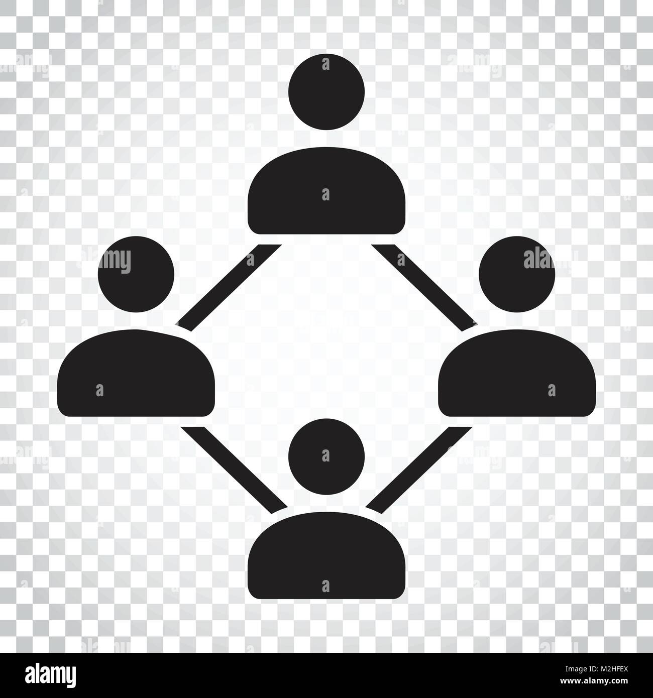 Netzwerk Vektor icon. Menschen Verbindung Vector Illustration ...