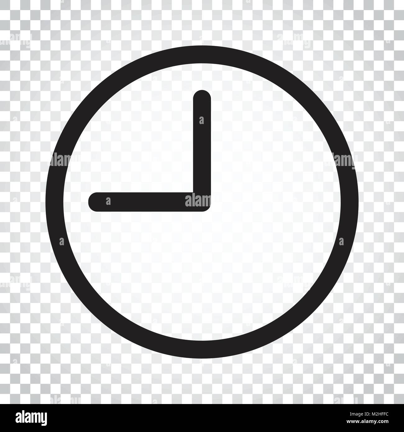 Symbol Uhr Abbildung. Flache Vektor clock Piktogramm. Einfaches ...