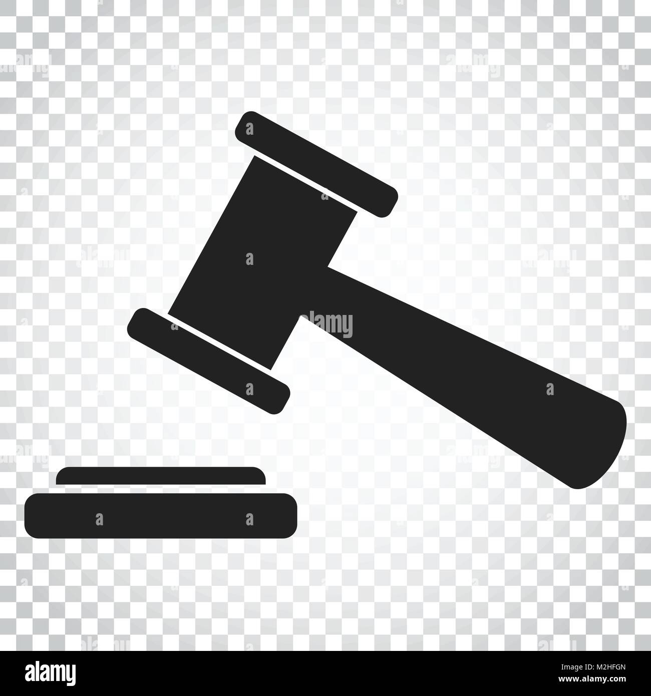Auktion hammer Vektor icon. Gerichtshof Gericht Flachbild-Symbol ...
