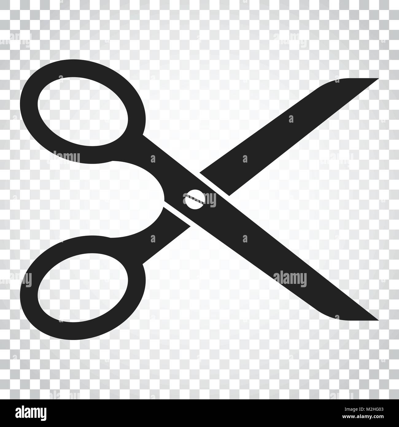 Schere Flachbild-Symbol. Scissor Vector Illustration. Einfaches ...