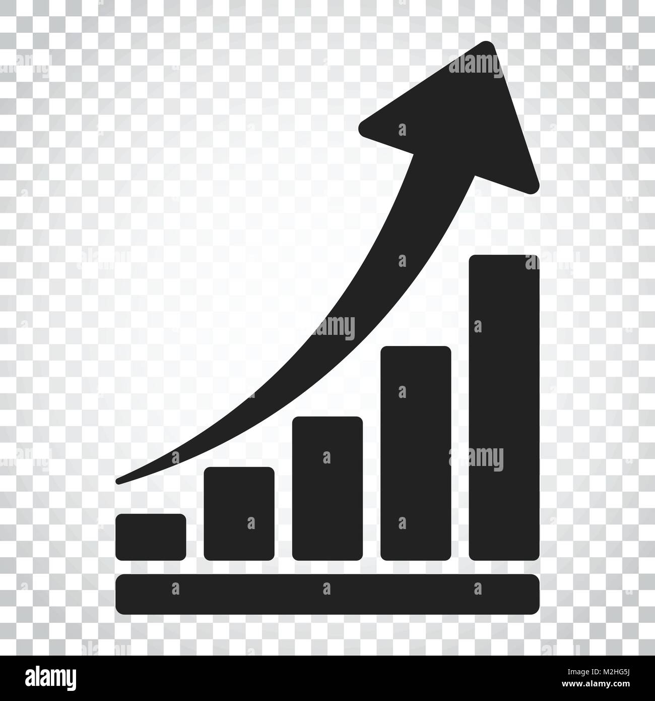 Wachstumsdiagramm Symbol. Wachsen Diagramm flachbild Vector ...