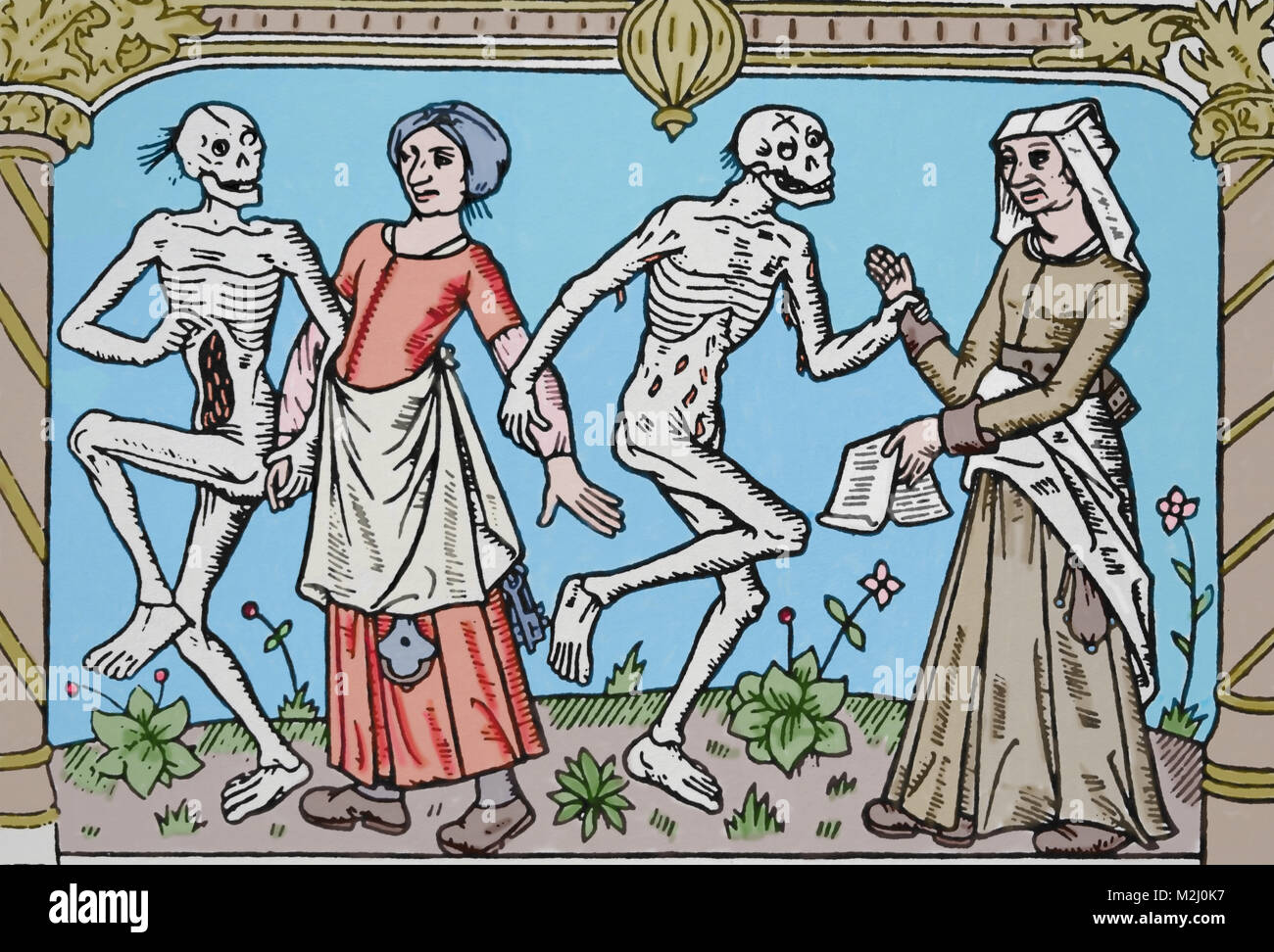 Mittelalterliche gravur des tanzenden todes -Fotos und -Bildmaterial in ...