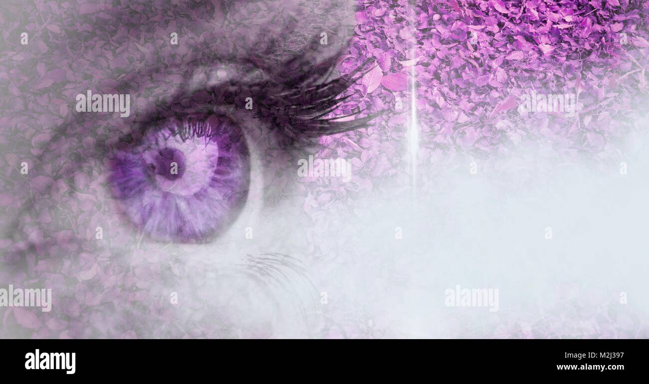 Purple eye -Fotos und -Bildmaterial in hoher Auflösung – Alamy