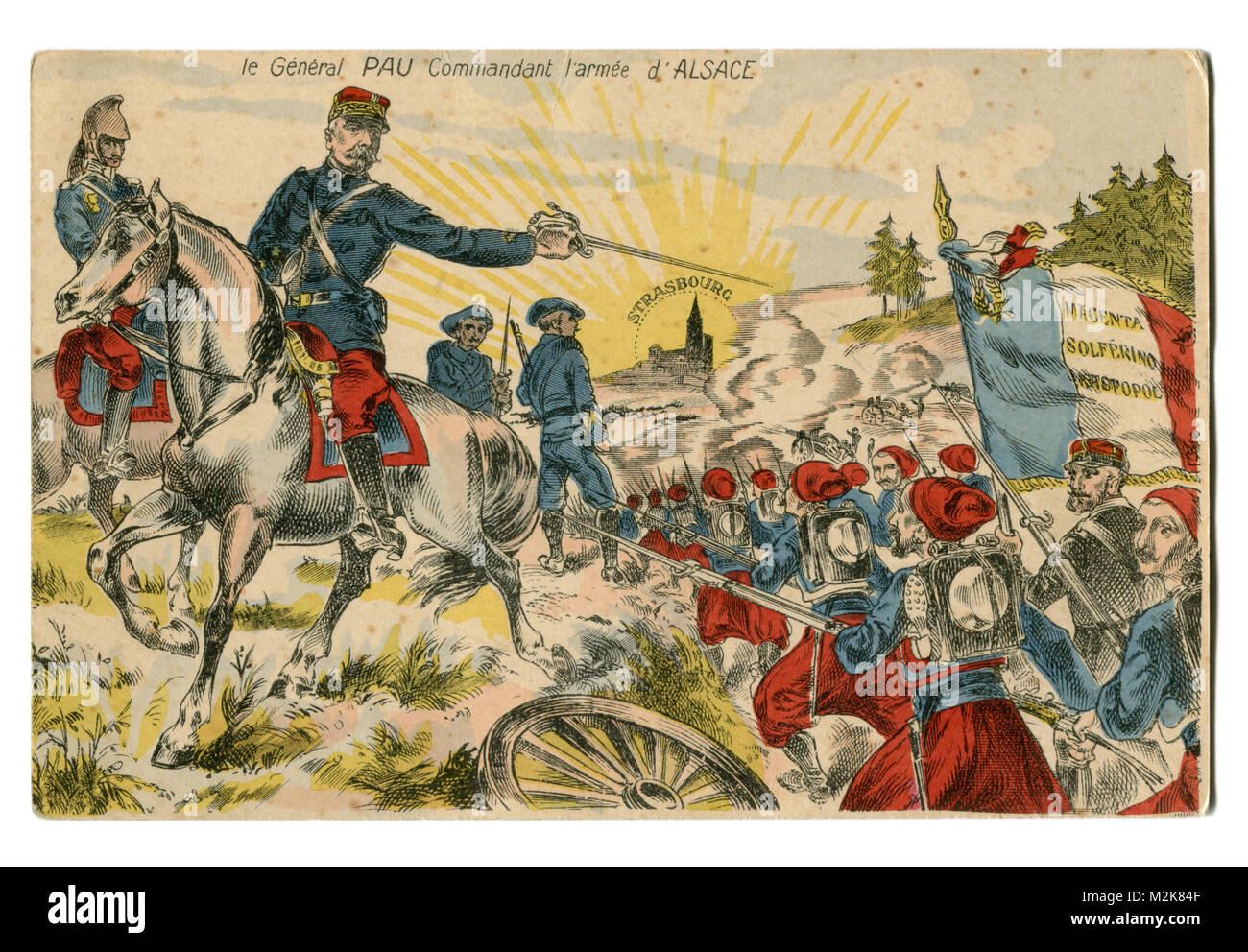 Alte französische Postkarte: General Paul Pau Kommandant der ...