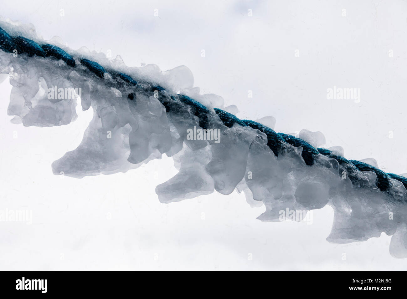 Eis überzogen Takelage; Passagierschiff Ocean Abenteurer Segel Boyd ...