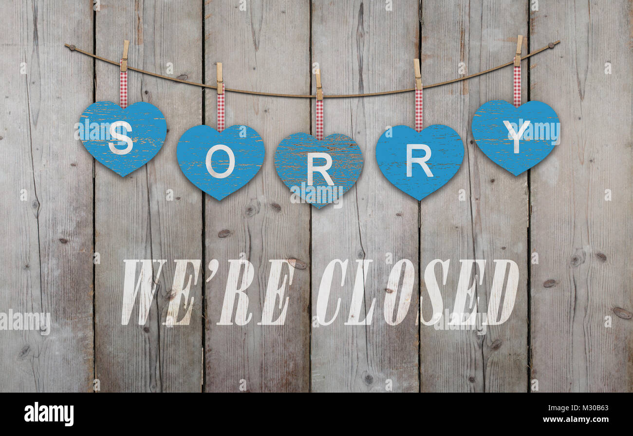 Geschlossen entschuldigung -Fotos und -Bildmaterial in hoher Auflösung – Alamy