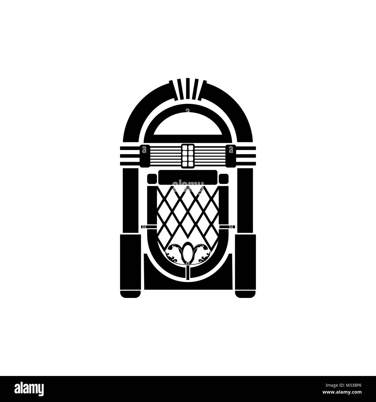 Vector Retro Jukebox Symbol Stockfotografie - Alamy