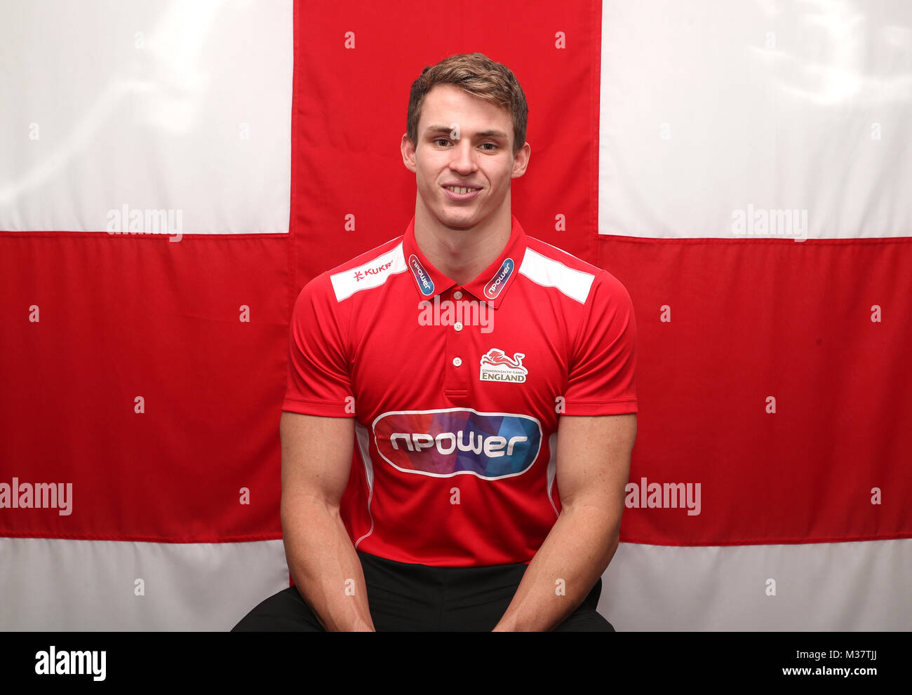 Das Team England Ben Stolz posiert für ein Foto während der KITTING out ...