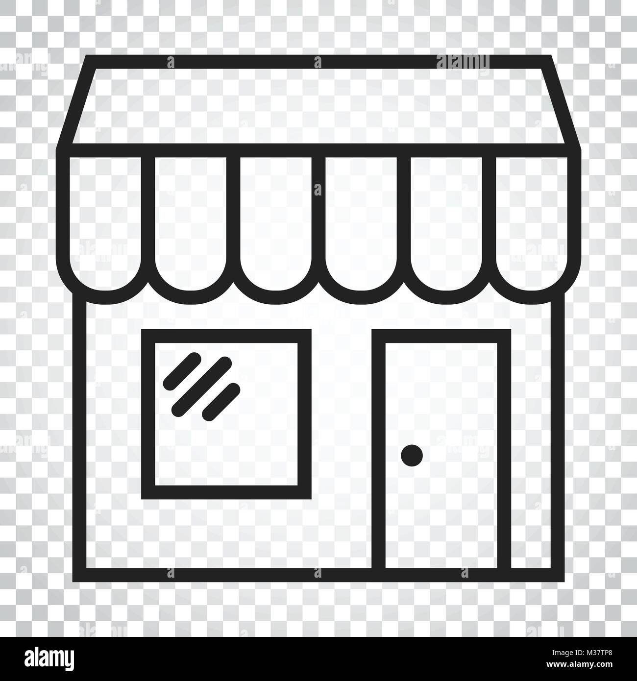 Store Vektor icon. Shop bauen Abbildung. Business Konzept einfache ...