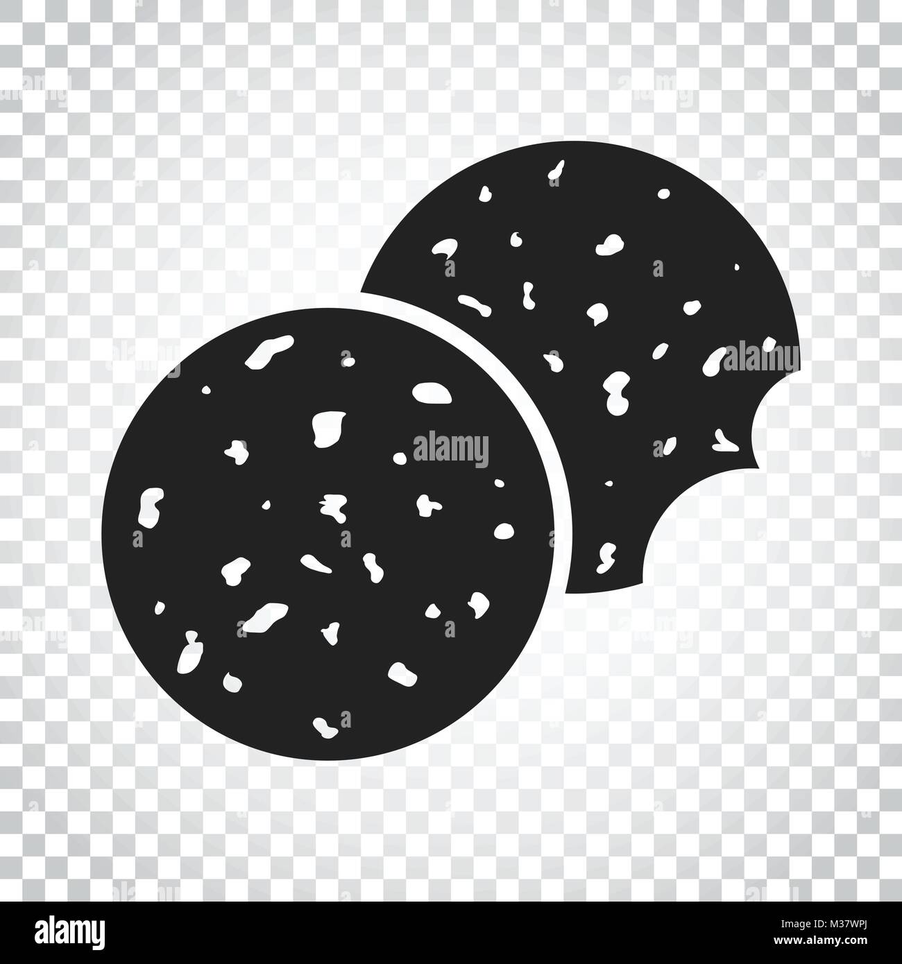 Cookie flachbild Vektor icon. Chip Keks Abbildung. Dessert Lebensmittel ...