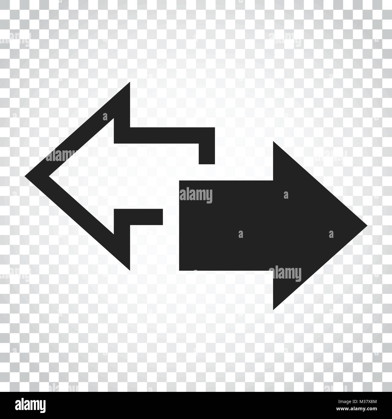 Pfeil links und rechts Vektor icon. Nach vorne zeigende Pfeil Abbildung ...